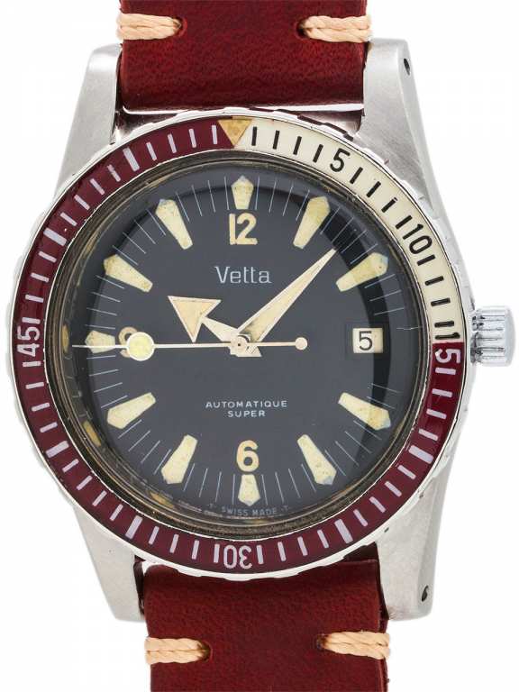 Vetta Swiss Diver's Bakelite Bezel circa 1960's