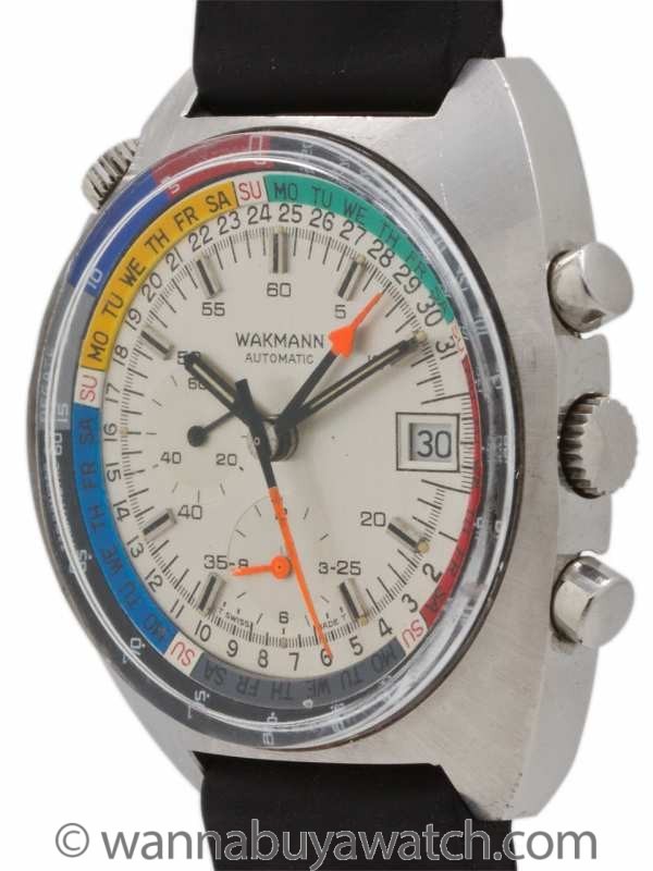 Wakmann Oversize Automatic Regate Chronograph circa 1960's