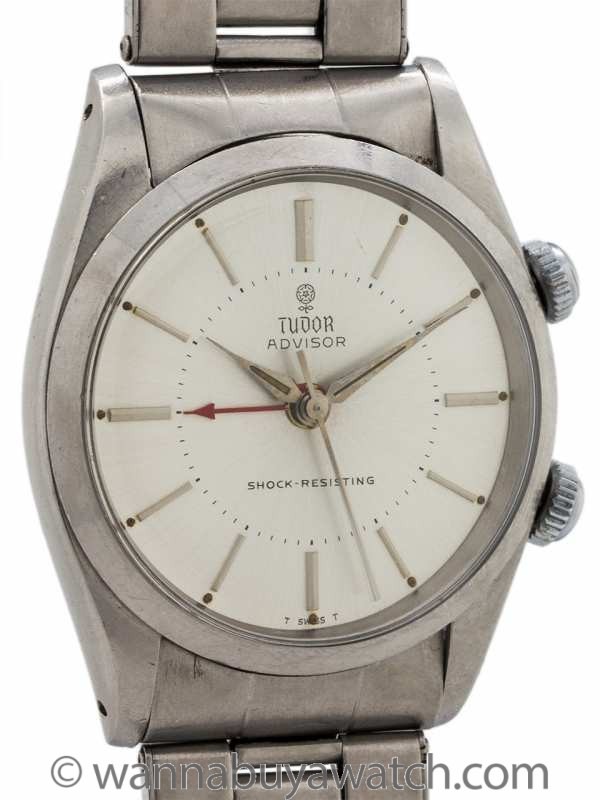 Tudor Advisor Alarm ref 7926 Stainless Steel circa 1966