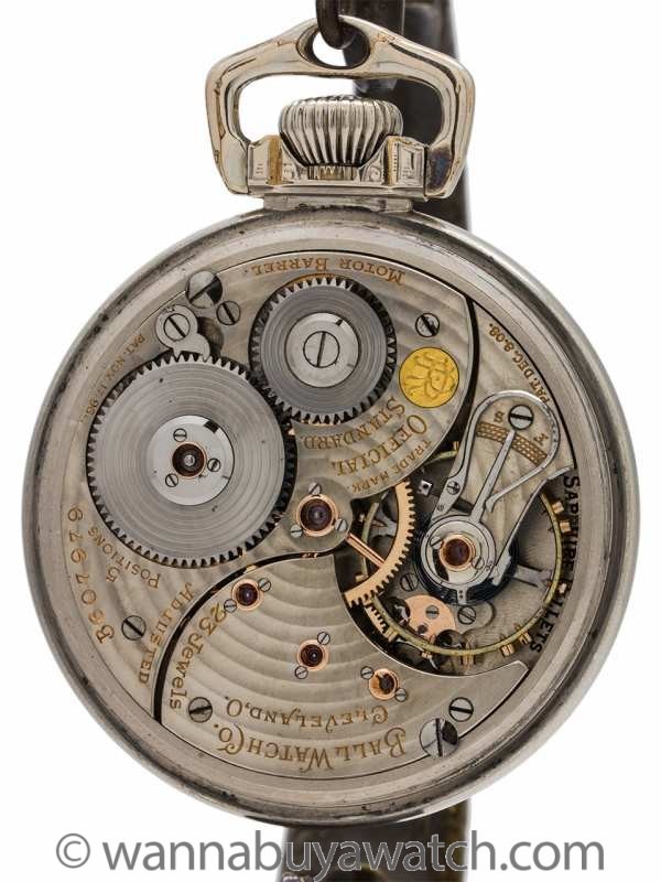 Ball Official Standard Railroad Pocketwatch circa 1918