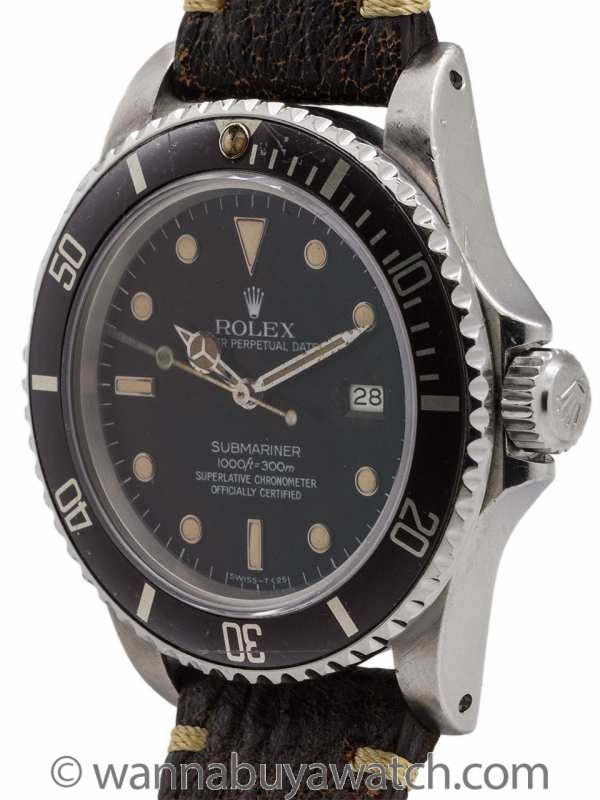 Rolex Submariner ref# 16800 Tropical Transitional Model circa 1983