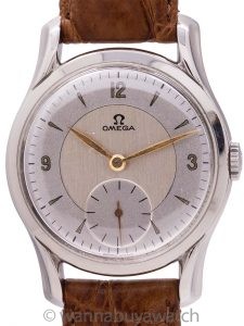 Omega Stainless Steel Bombe ref 2487-2 circa 1947