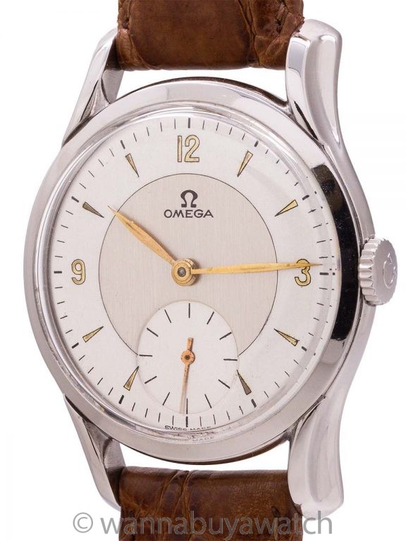 Omega Stainless Steel Bombe ref 2487-2 circa 1947