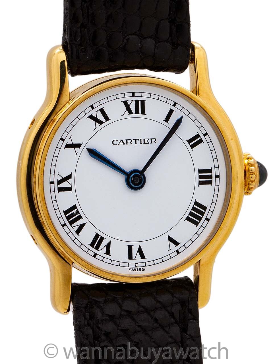 Louis Cartier Dress Watch 18K YG circa 1980's