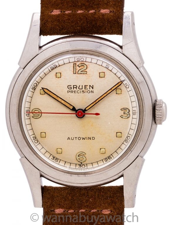 Gruen Precision Autowind Stainless Steel circa 1950’s