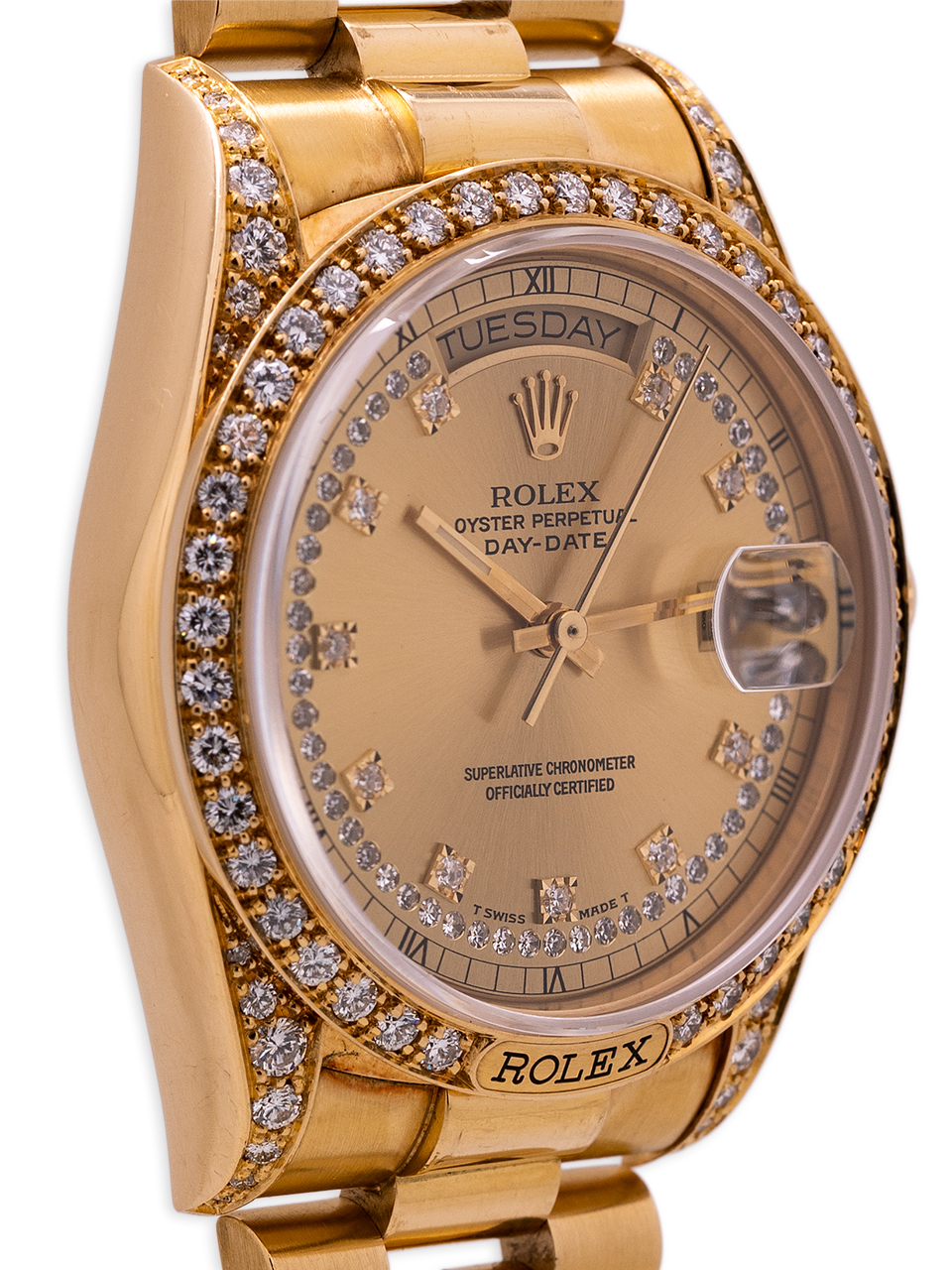 Rolex Day Date President Crown Collection 18K YG ref 18138 circa 1986