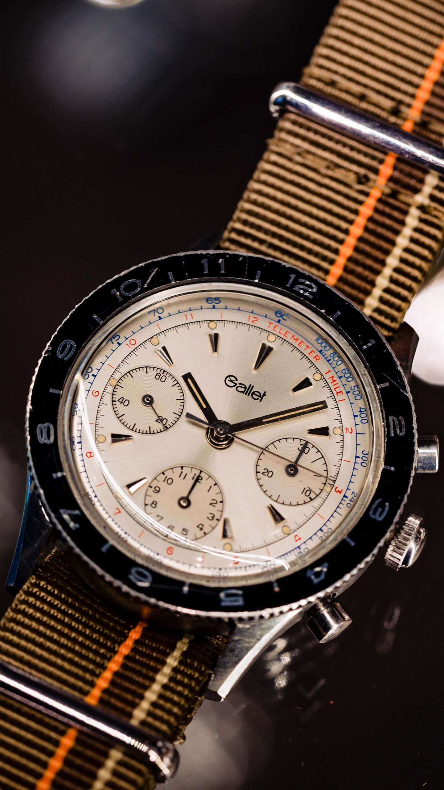 Gallet Multichron Pilot Chronograph circa 1979