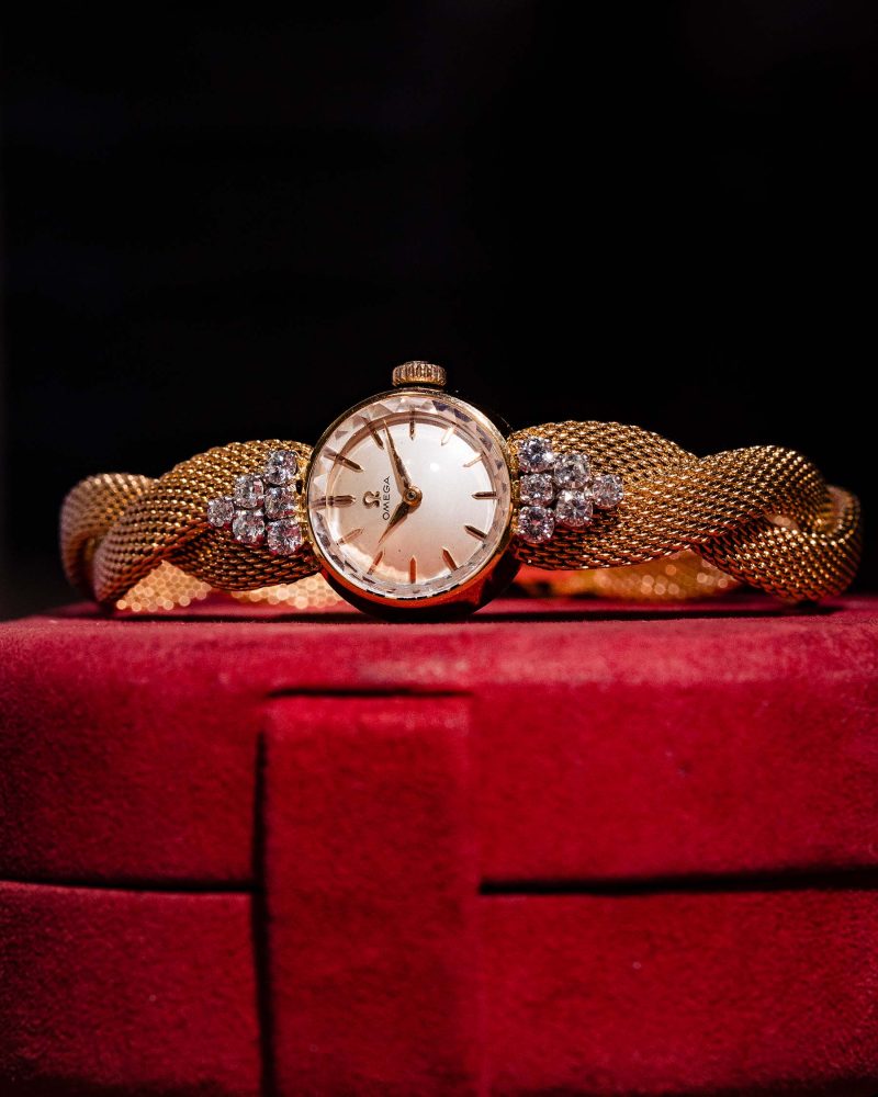 Lady Omega 18K YG Dress Model circa 1950's