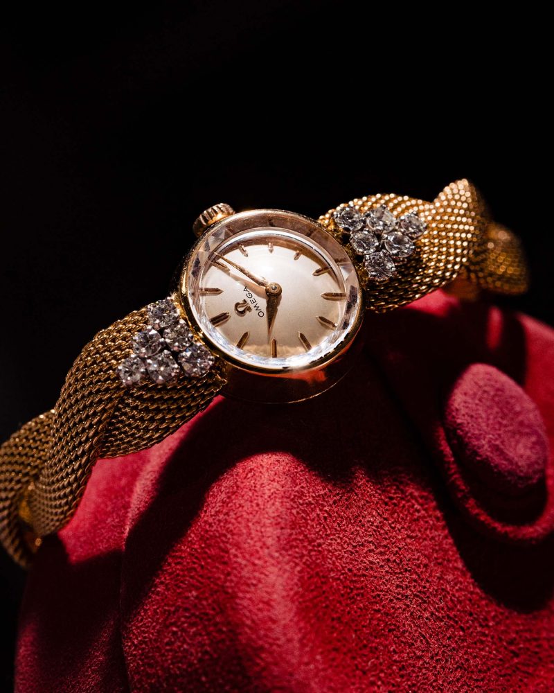 Lady Omega 18K YG Dress Model circa 1950's