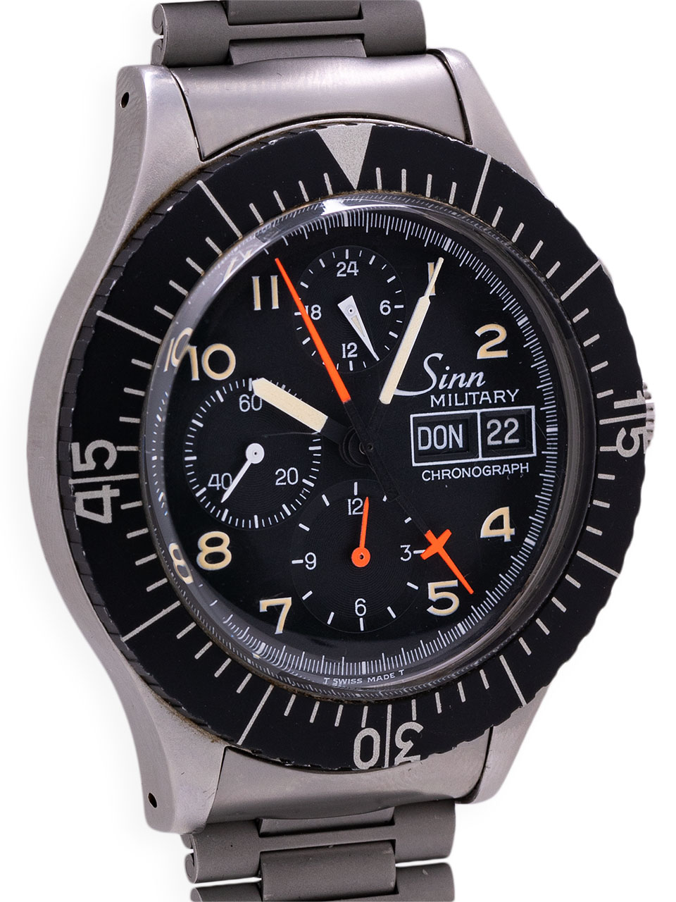 Sinn Military Pilot Chronograph 156.B circa 1980's w/ Box & Warranty