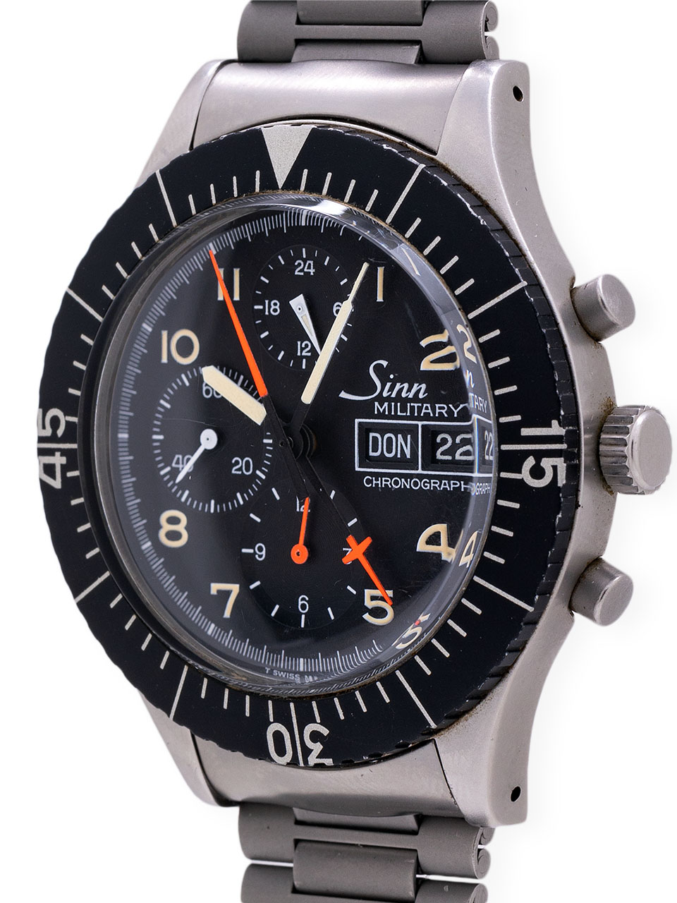 Sinn Military Pilot Chronograph 156.B circa 1980's w/ Box & Warranty
