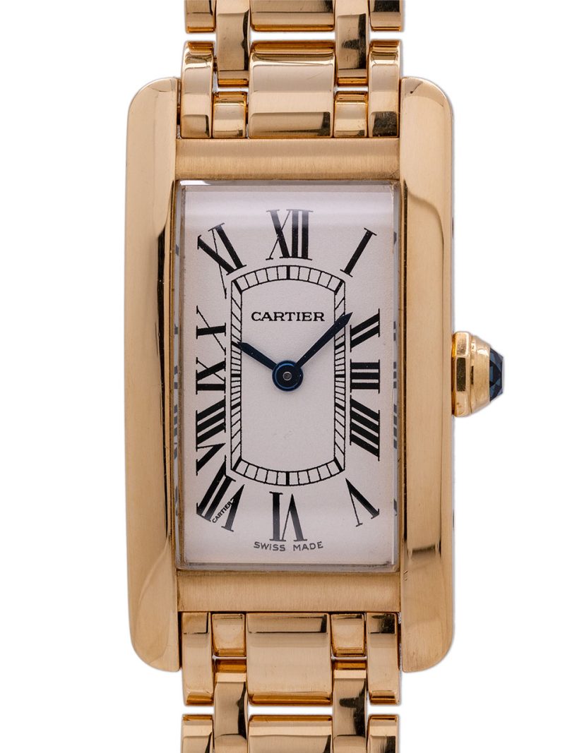 Cartier Tank American 18K YG Lady's ref 2482 circa 1990's