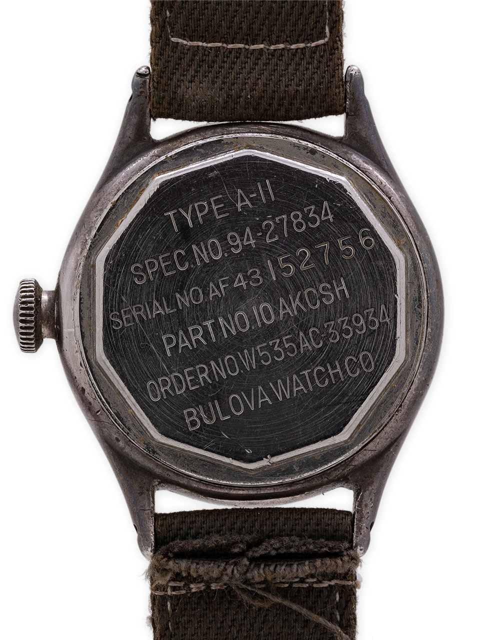 Bulova Type A-11 U.S. Army Sterling Silver circa WWII