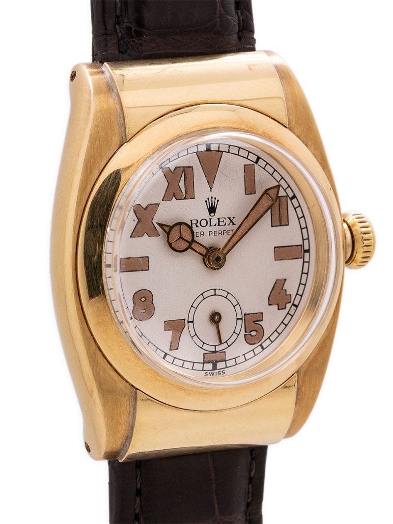 Rolex Hooded Bubbleback 18K YG ref 6065 circa 1940's