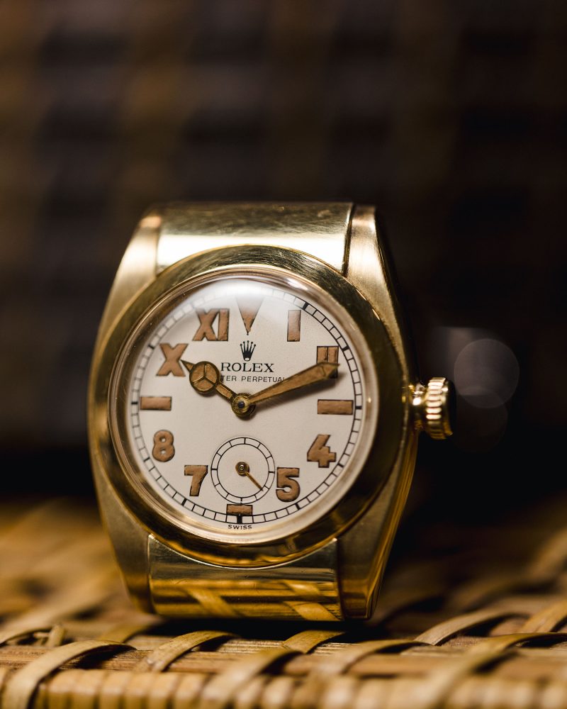 Rolex Hooded Bubbleback 18K YG ref 6065 circa 1940's