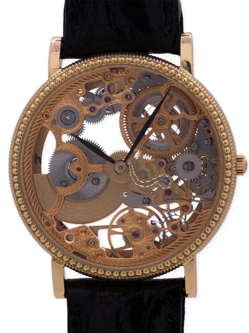 Universal Geneve 18K YG Skeleton Automatic circa 1980's