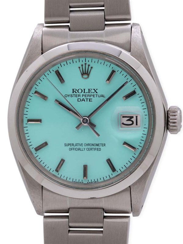 Rolex Oyster Perpetual Date ref 1500 Custom Colored Dial circa 1970