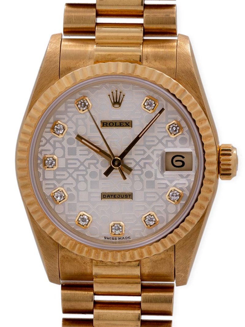 Rolex Day Date President Crown Collection 18K YG ref 18138 circa 1986