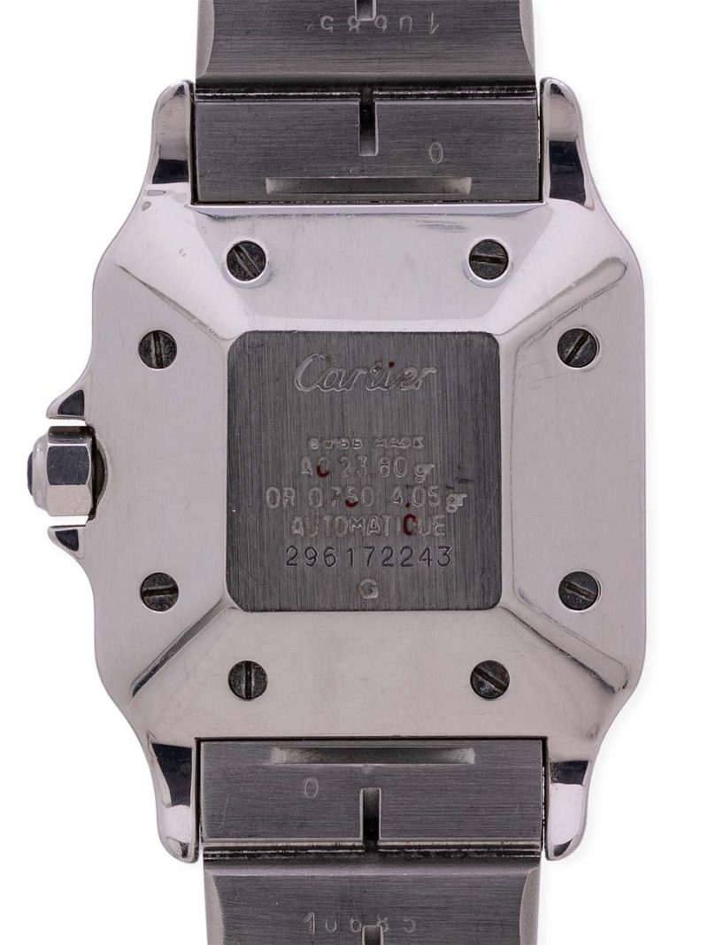 Man's Cartier Santos ref 2961 SS/18K YG Automatic Grey Retro Dial circa ...