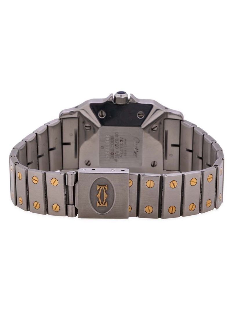 Man's Cartier Santos ref 2961 SS/18K YG Automatic Grey Retro Dial circa ...