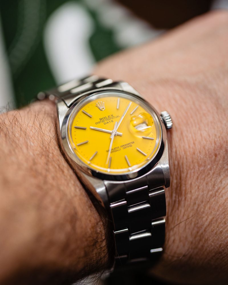 Rolex Oyster Perpetual Date ref 1500 Custom Colored Dial circa 1965