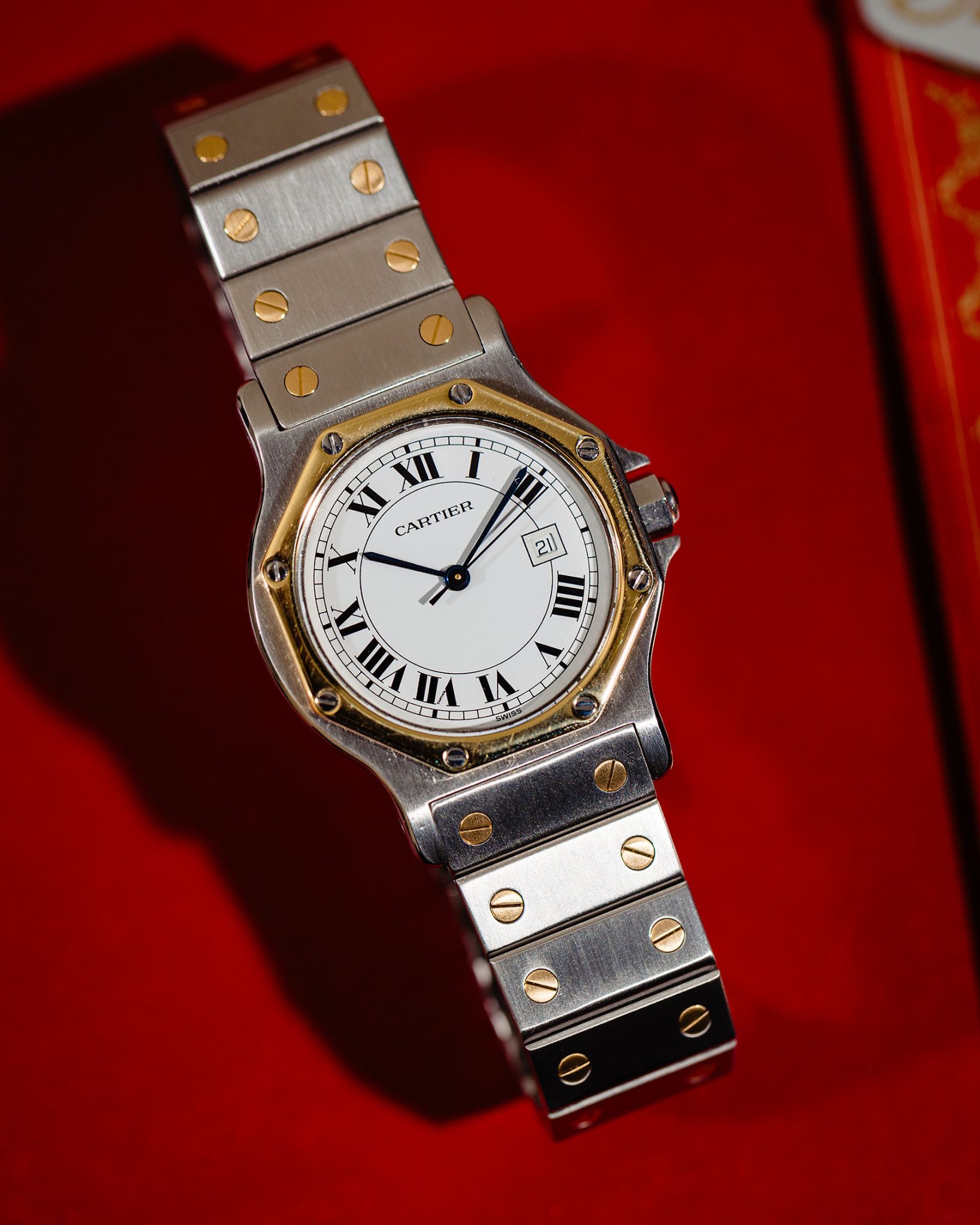 Cartier Santos Automatic SS/18K YG ref 2671 circa 1990 Card & Papers
