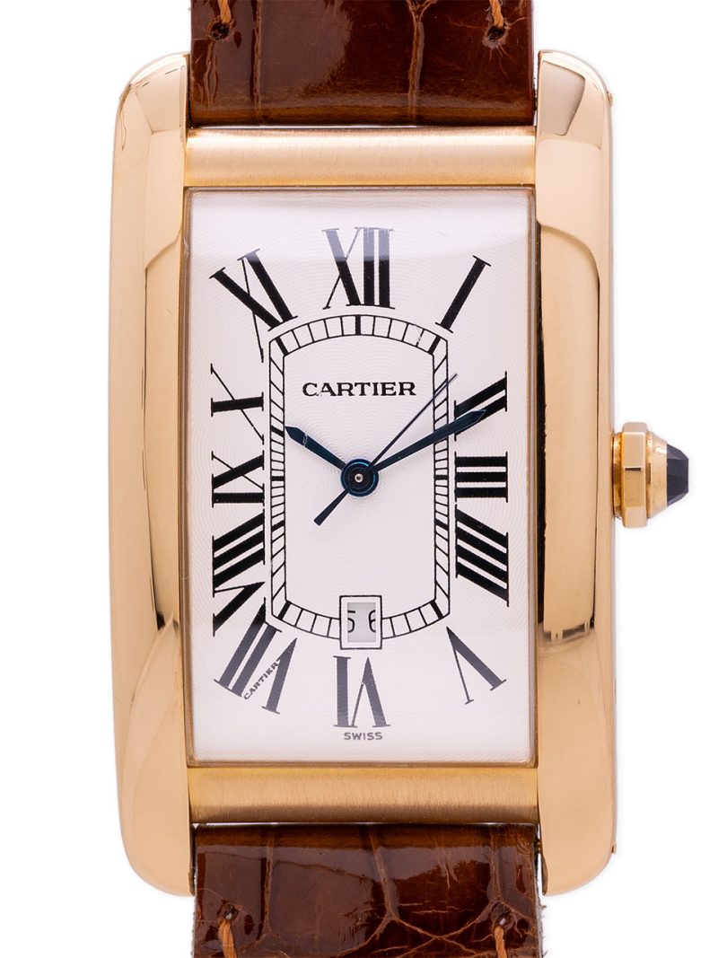 Cartier Tank American XL 18K YG ref 1740 Automatic circa 1990's
