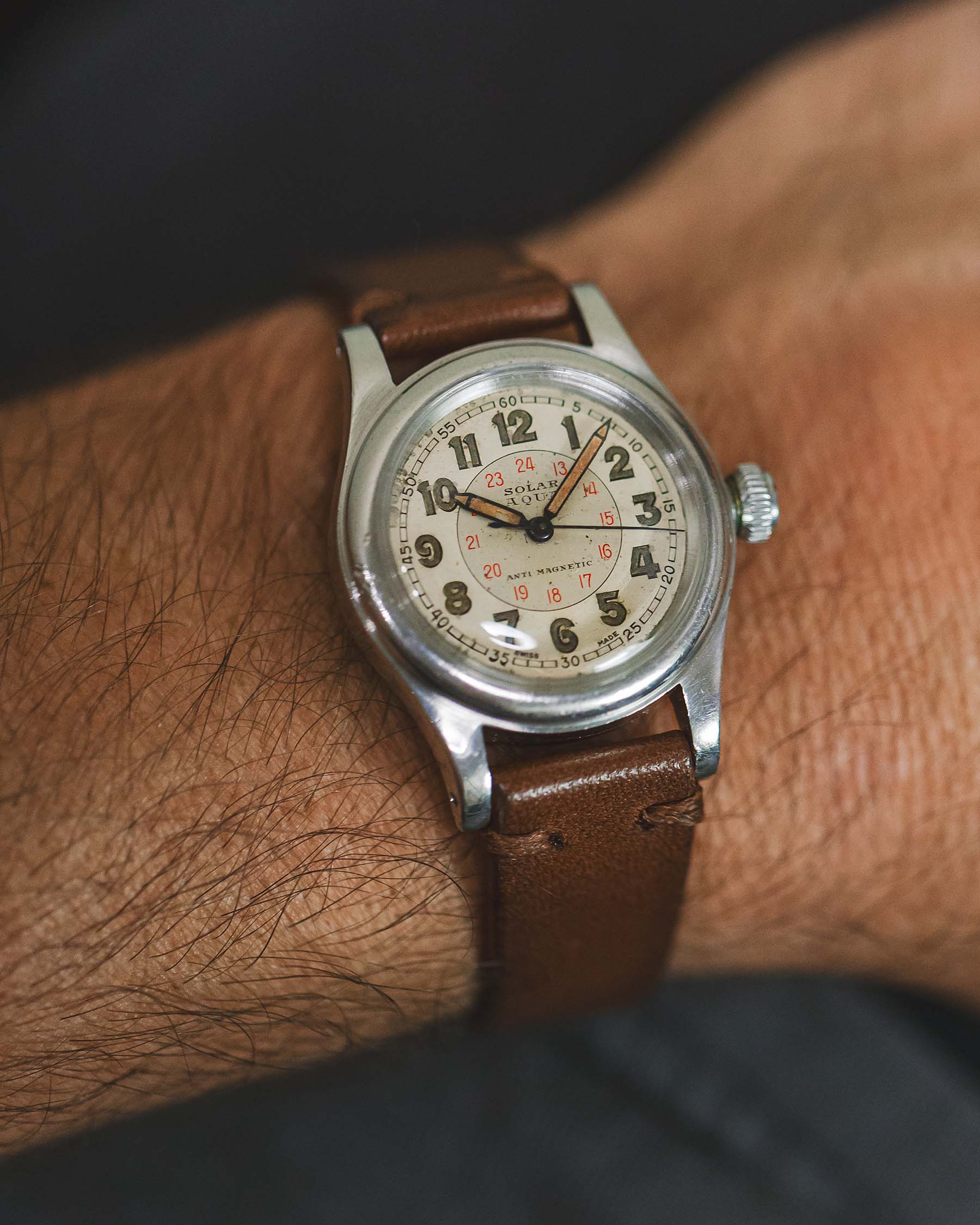 Rolex Solar Aqua ref 2784 WW2 era Boy's Size circa 1940's